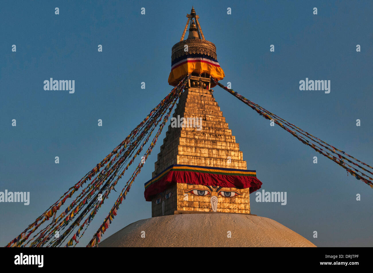 The eyes of Nepal at the Boudhanath Stupa in Kathmandu Stock Photo - Alamy
