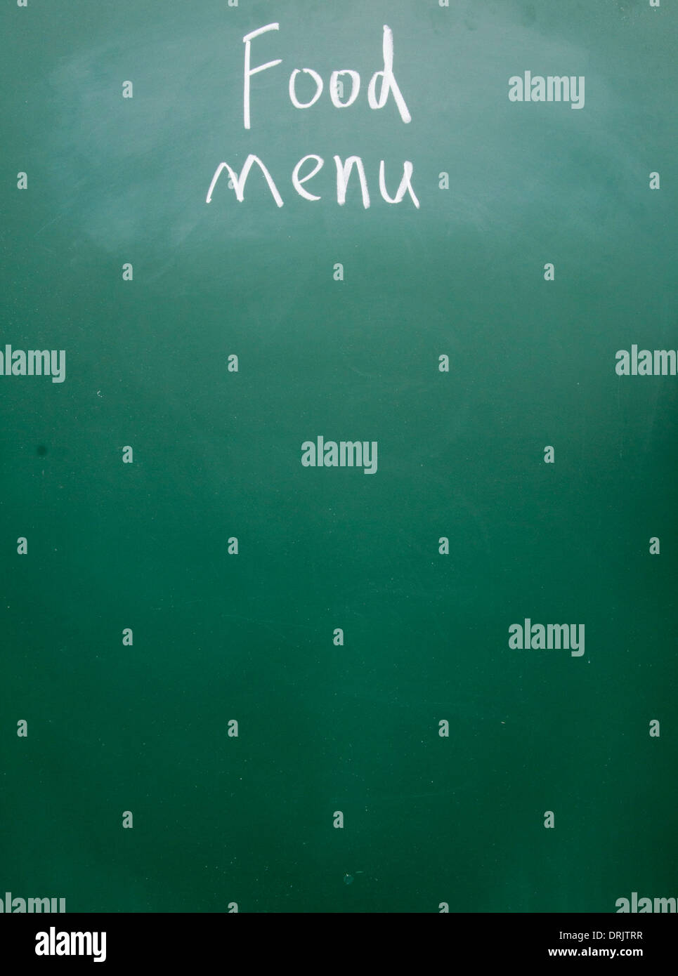 food menu word write on blackboard Stock Photo - Alamy