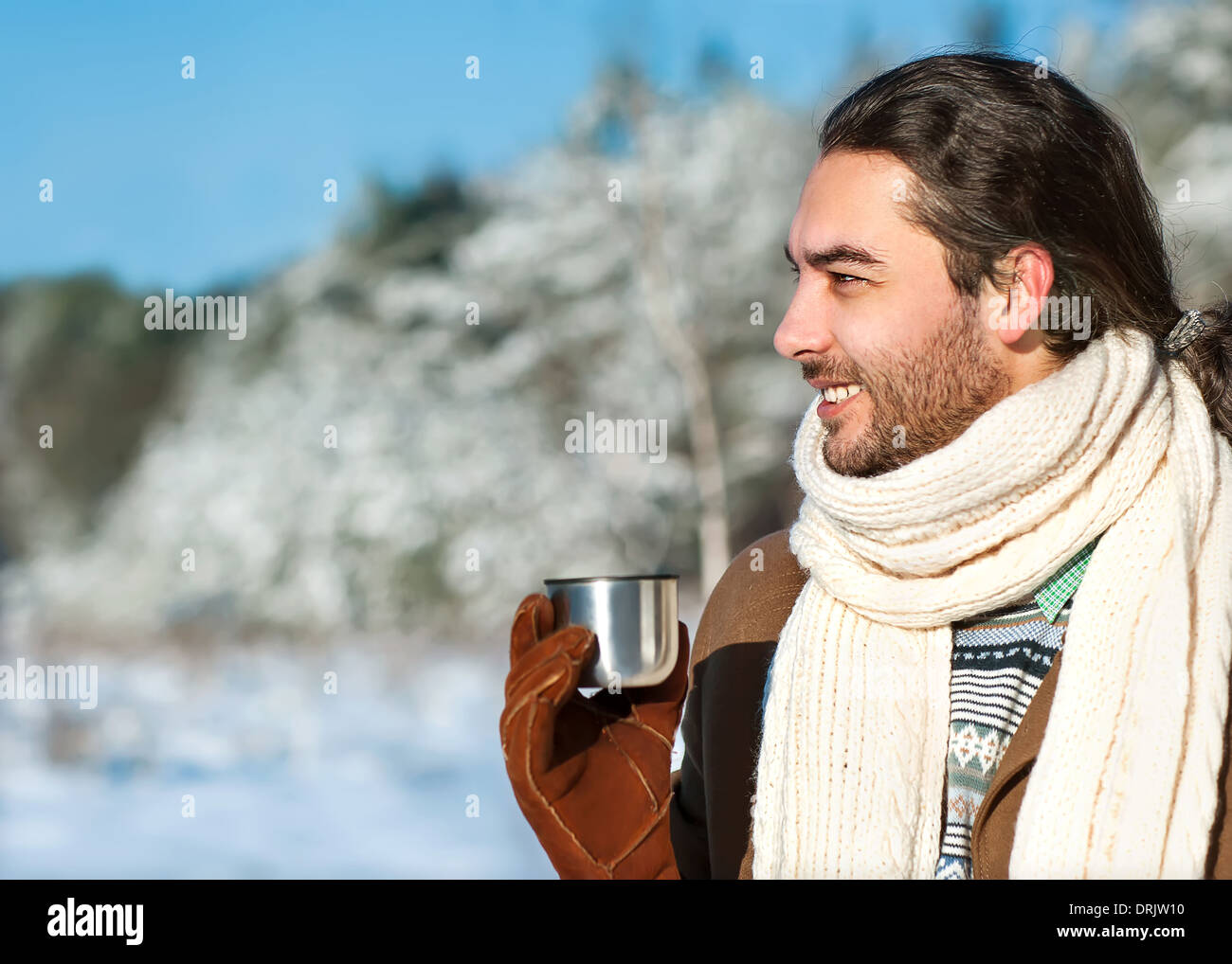 Man drinking tea hat glass hi-res stock photography and images - Alamy