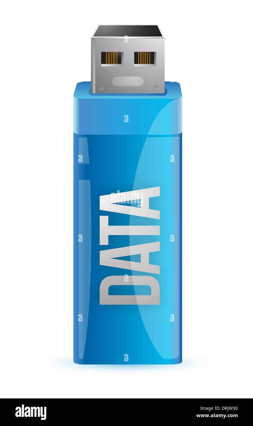 one usb key that contains data illustration graphic design Stock Photo ...
