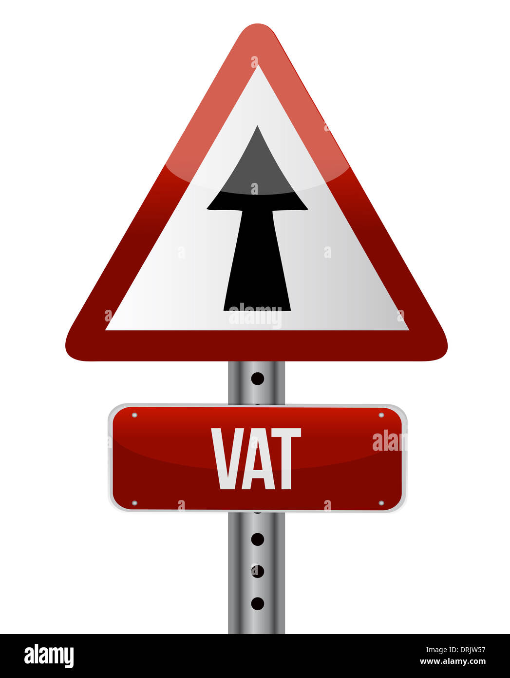 'VAT rise' sign illustration design over a white background Stock Photo ...