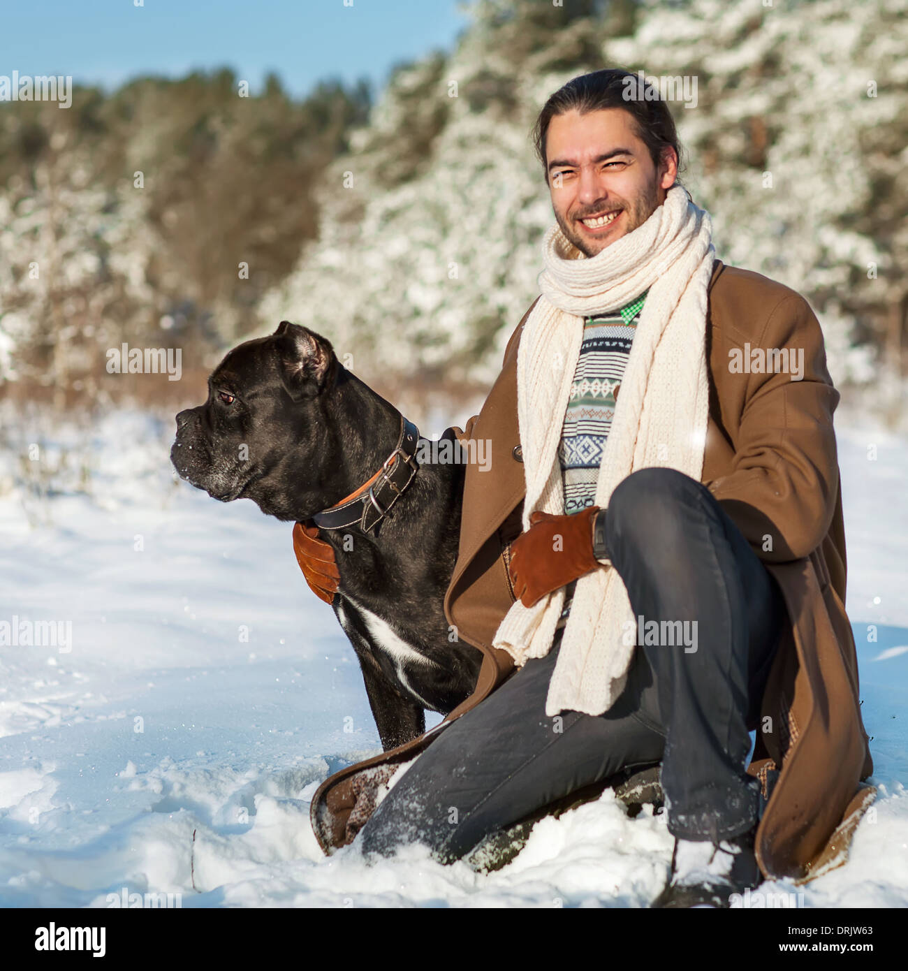 Pet dog man and nature nature animals hi-res stock photography and ...