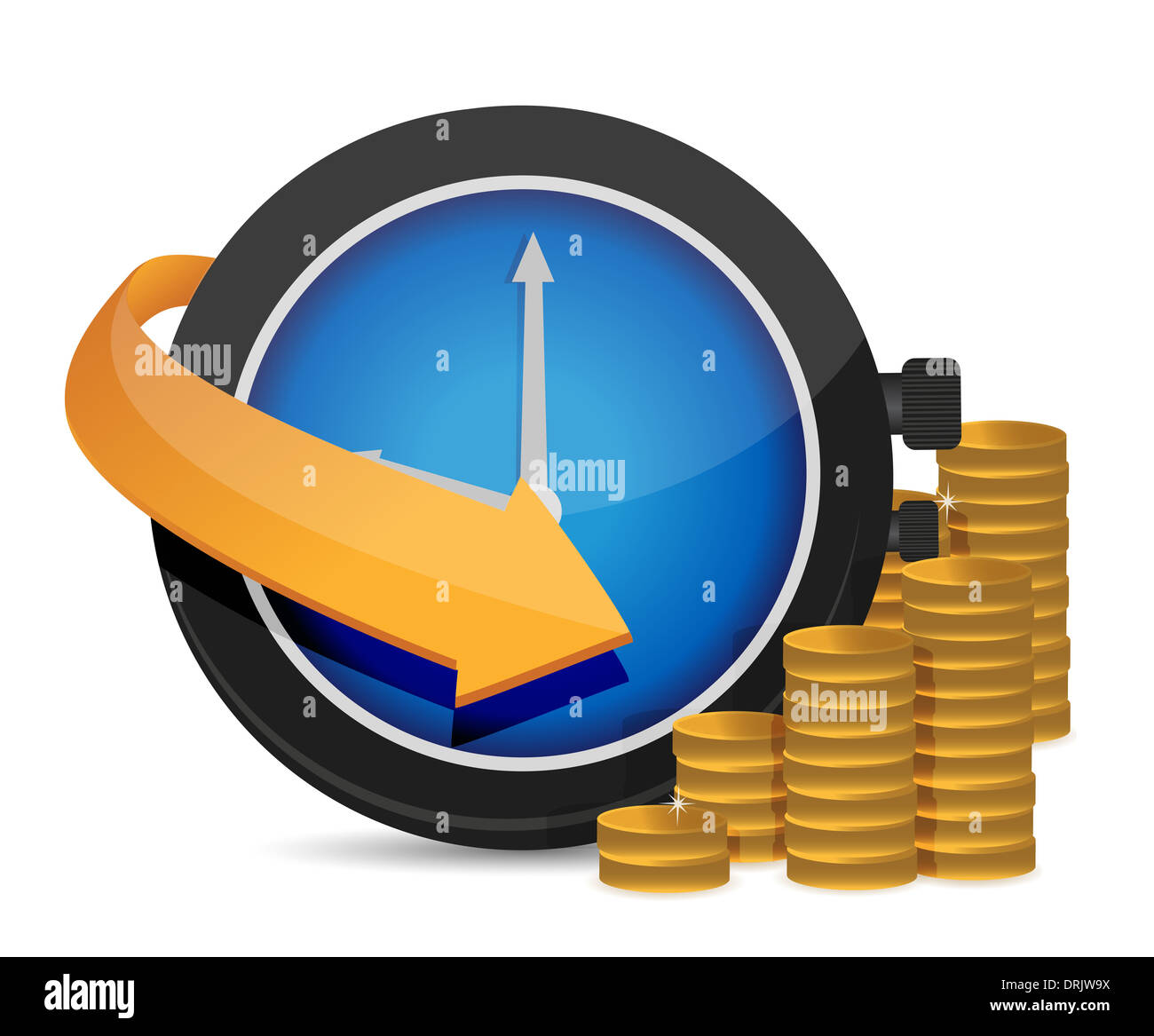 Time is money illustration design over a white background Stock Photo ...