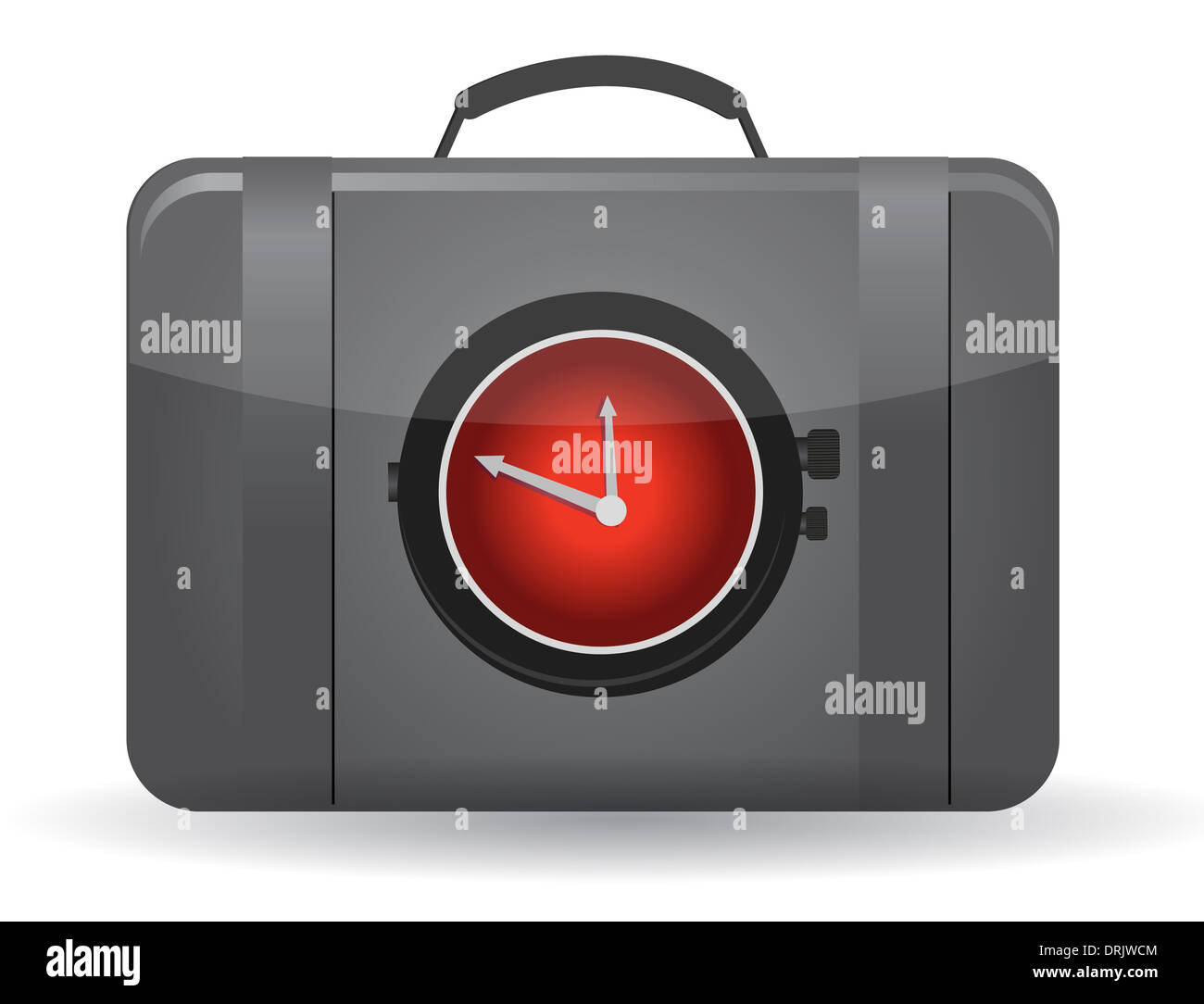 Bag with a watch in the front illustration design Stock Photo - Alamy