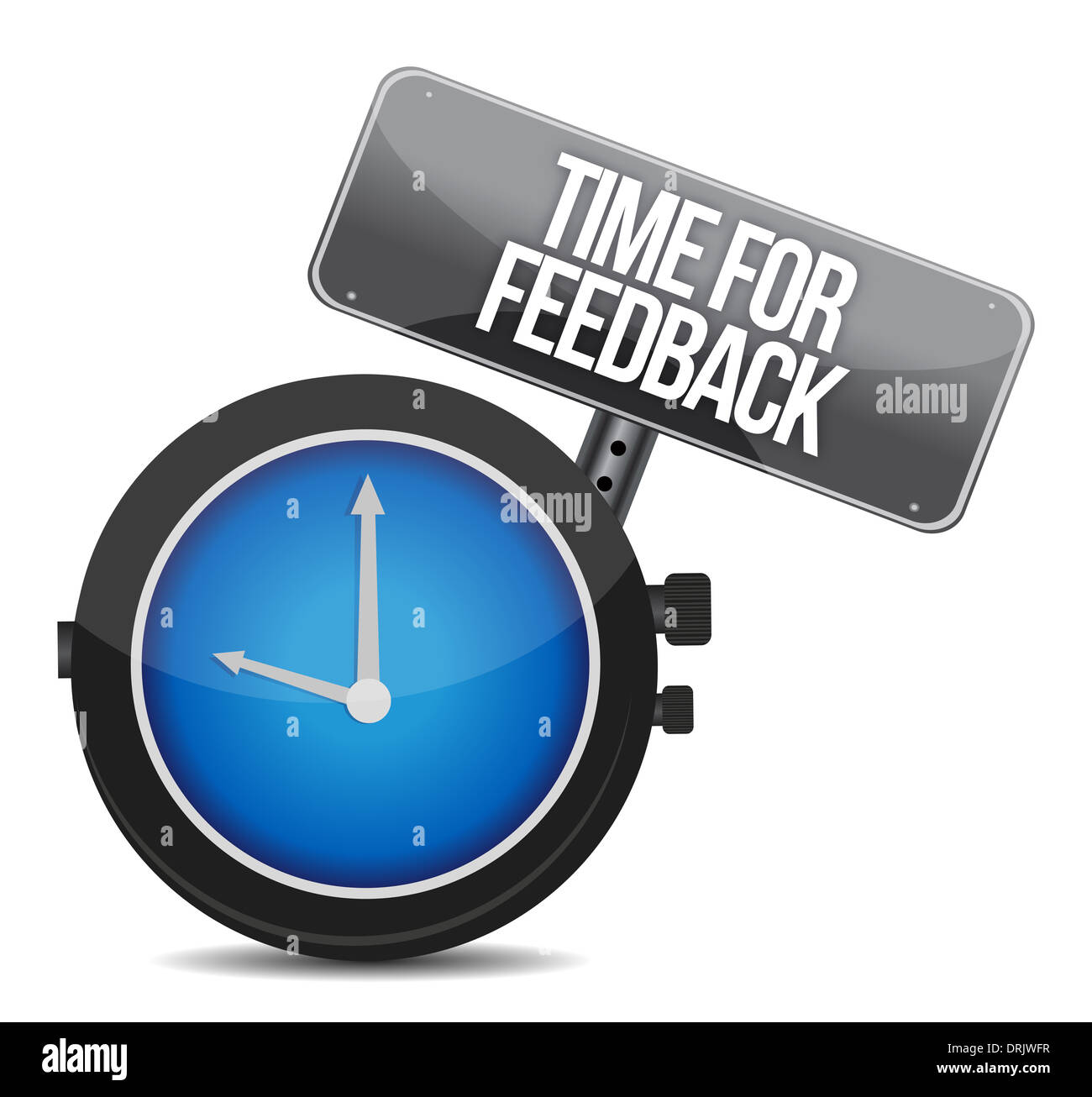 Time feedback concept clock Cut Out Stock Images & Pictures - Alamy