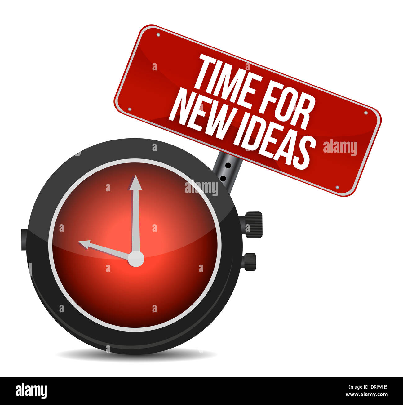 time for new ideas concept illustration design over white Stock Photo ...
