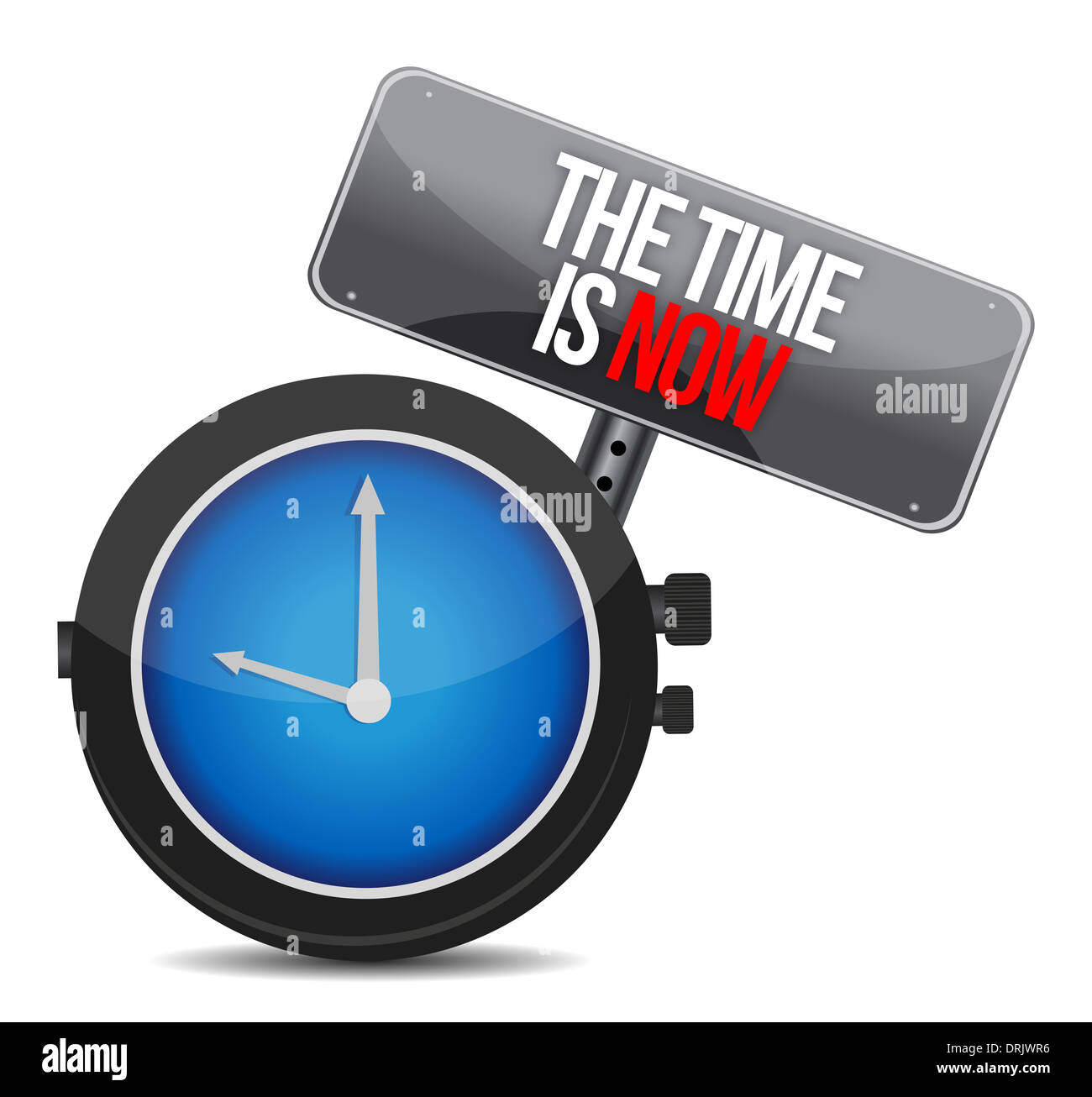 The Time is Now illustration design over a white background Stock Photo ...