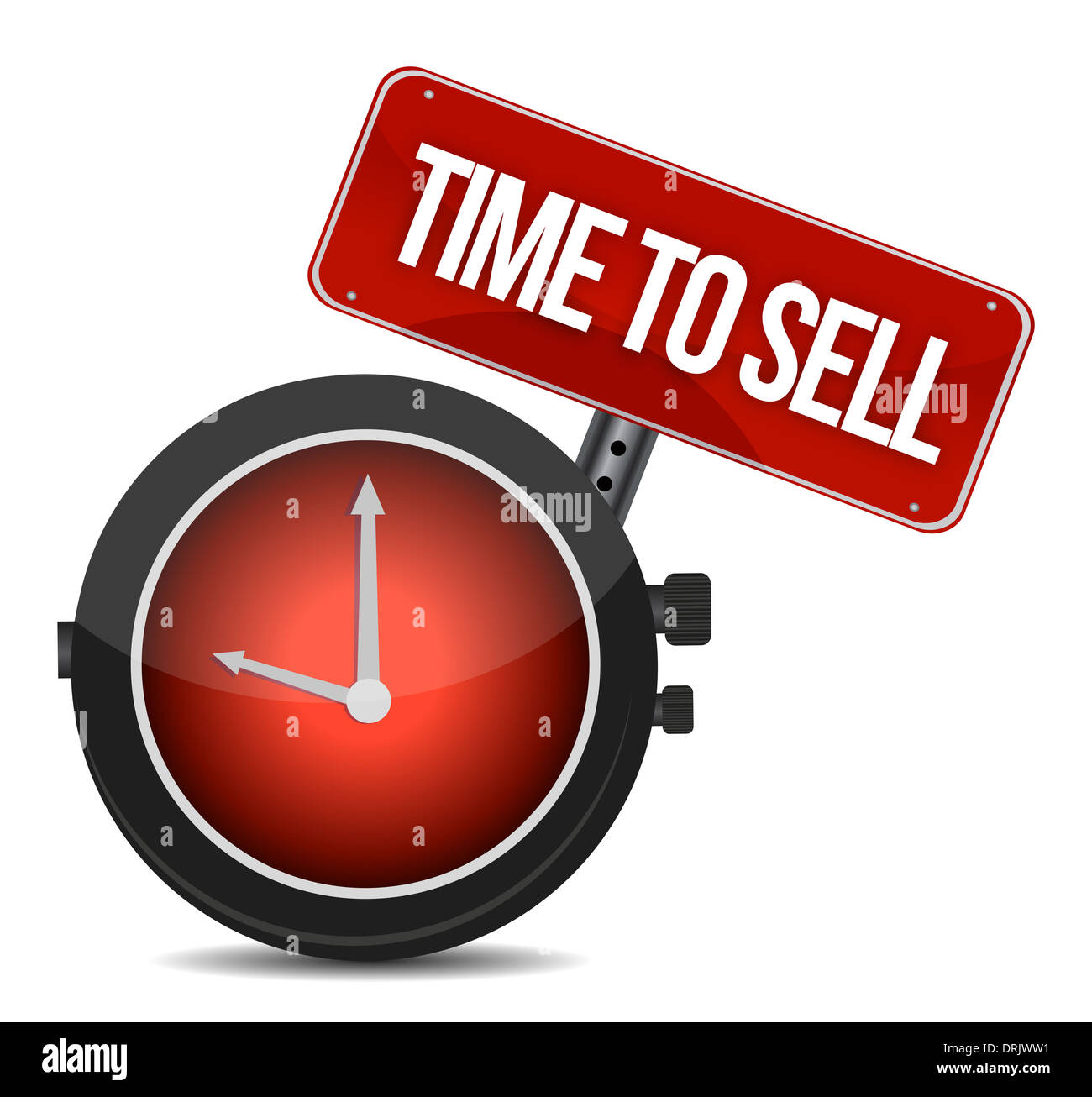 time to sell concept illustration design over a white background Stock ...