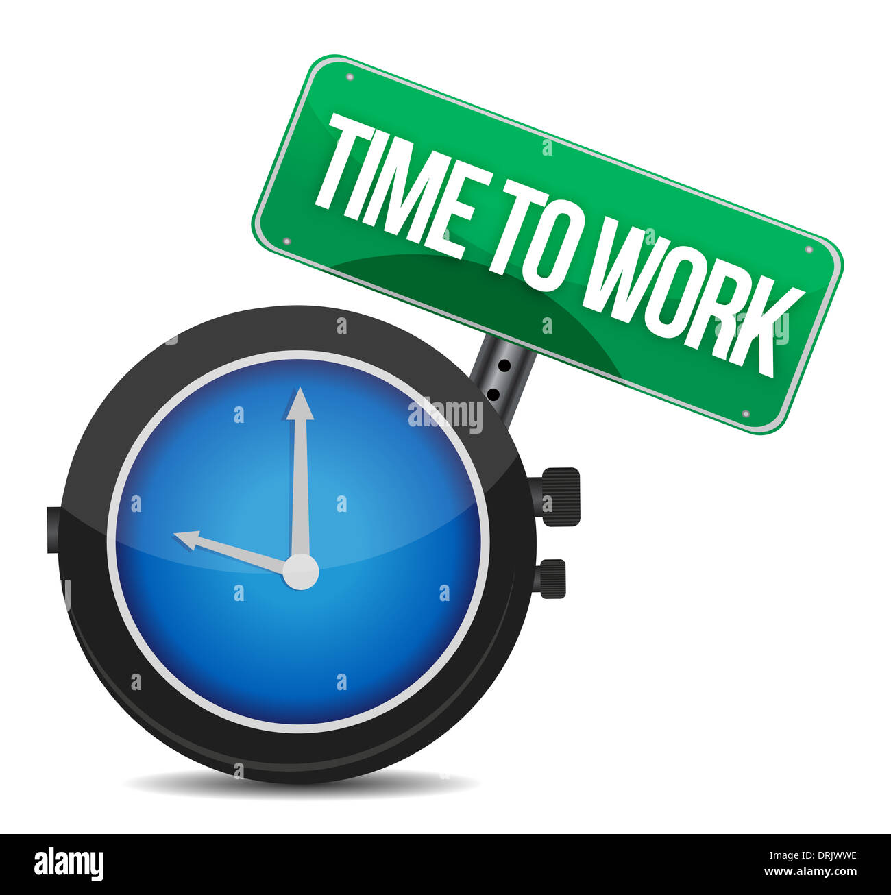 time to work concept illustration design over white Stock Photo - Alamy
