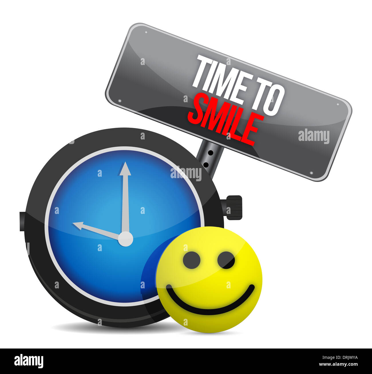 Time to Smile and a happy face Stock Photo - Alamy