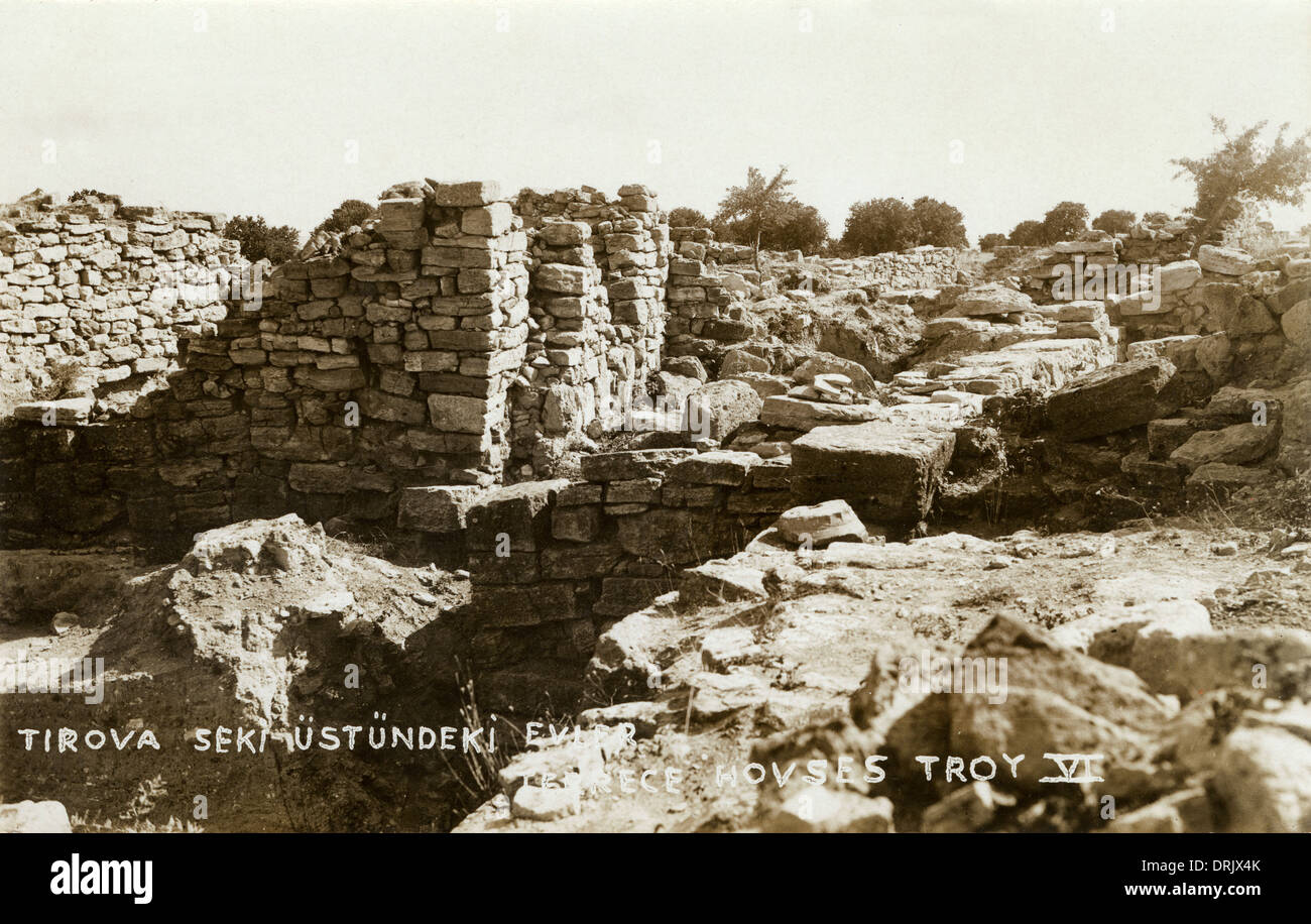 Ruins at Hisarlik / Troy - Deposits of Phase VI Stock Photo - Alamy