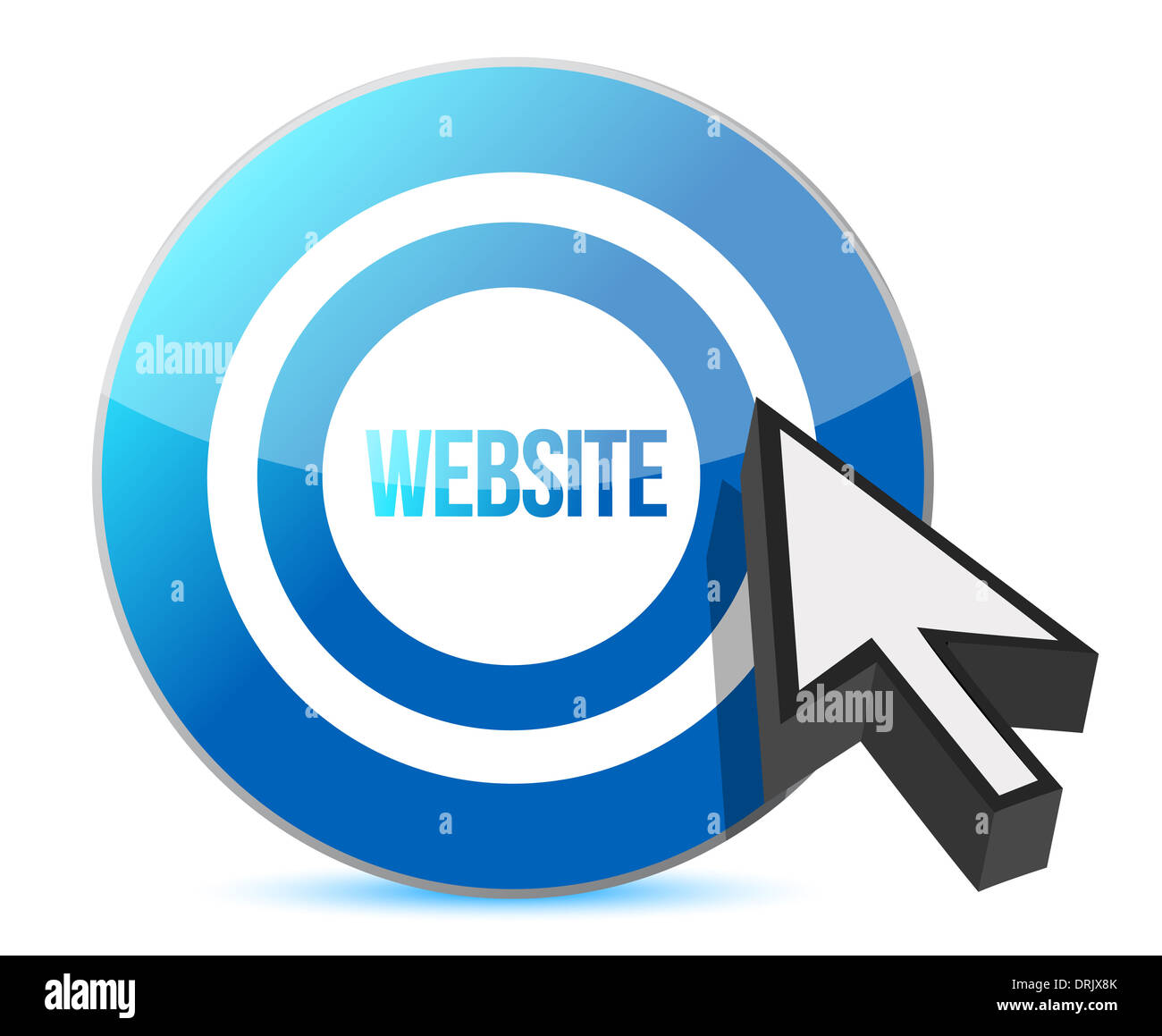 Website target illustration design over a white background Stock Photo ...
