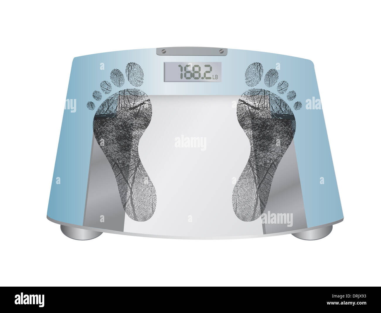 Footprint measurement Cut Out Stock Images & Pictures - Alamy