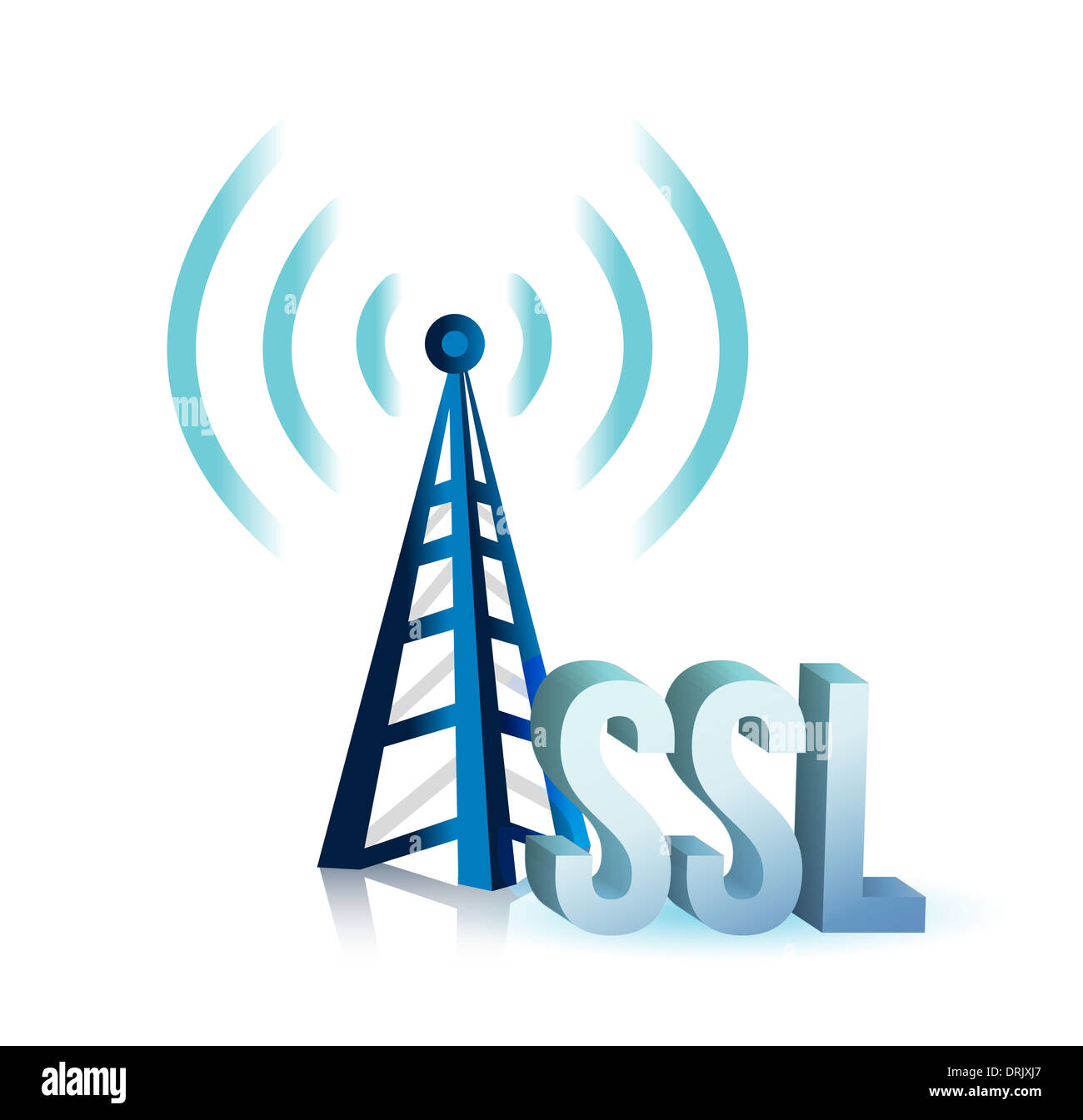 ssl tower wifi illustration design over a white background Stock Photo ...