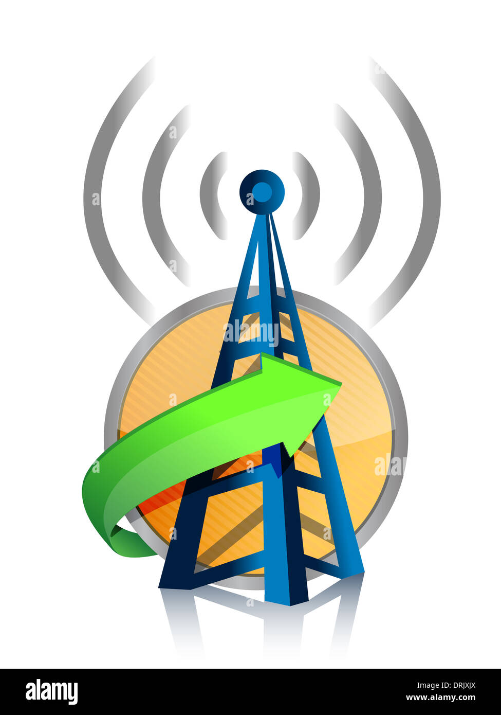 wifi tower connected illustration design over a white background Stock ...
