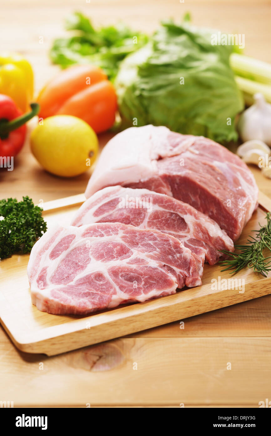 Meat and three vegetables hi-res stock photography and images - Alamy