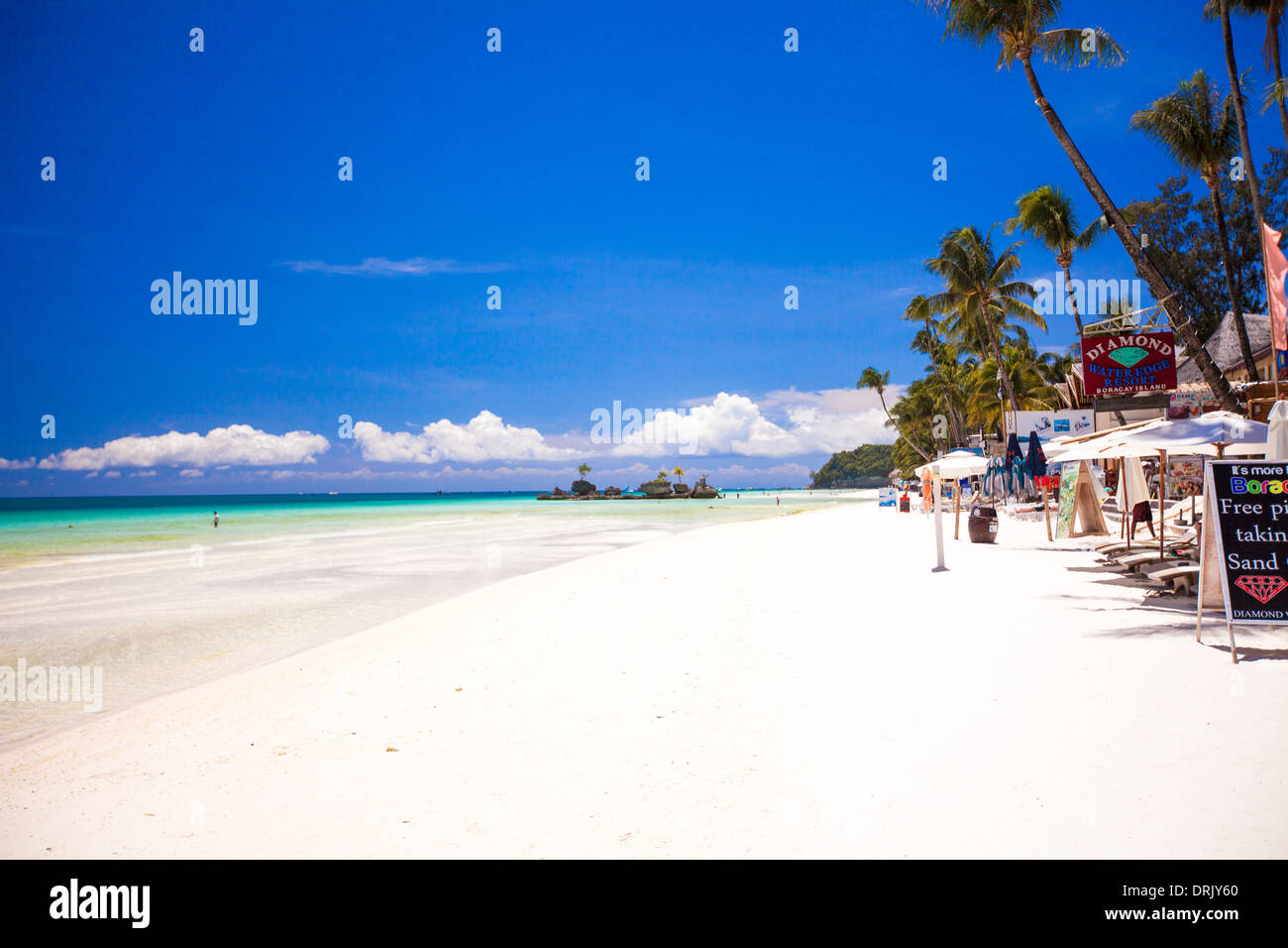 Perfect tropical beach with turquoise water in Boracay Stock Photo - Alamy