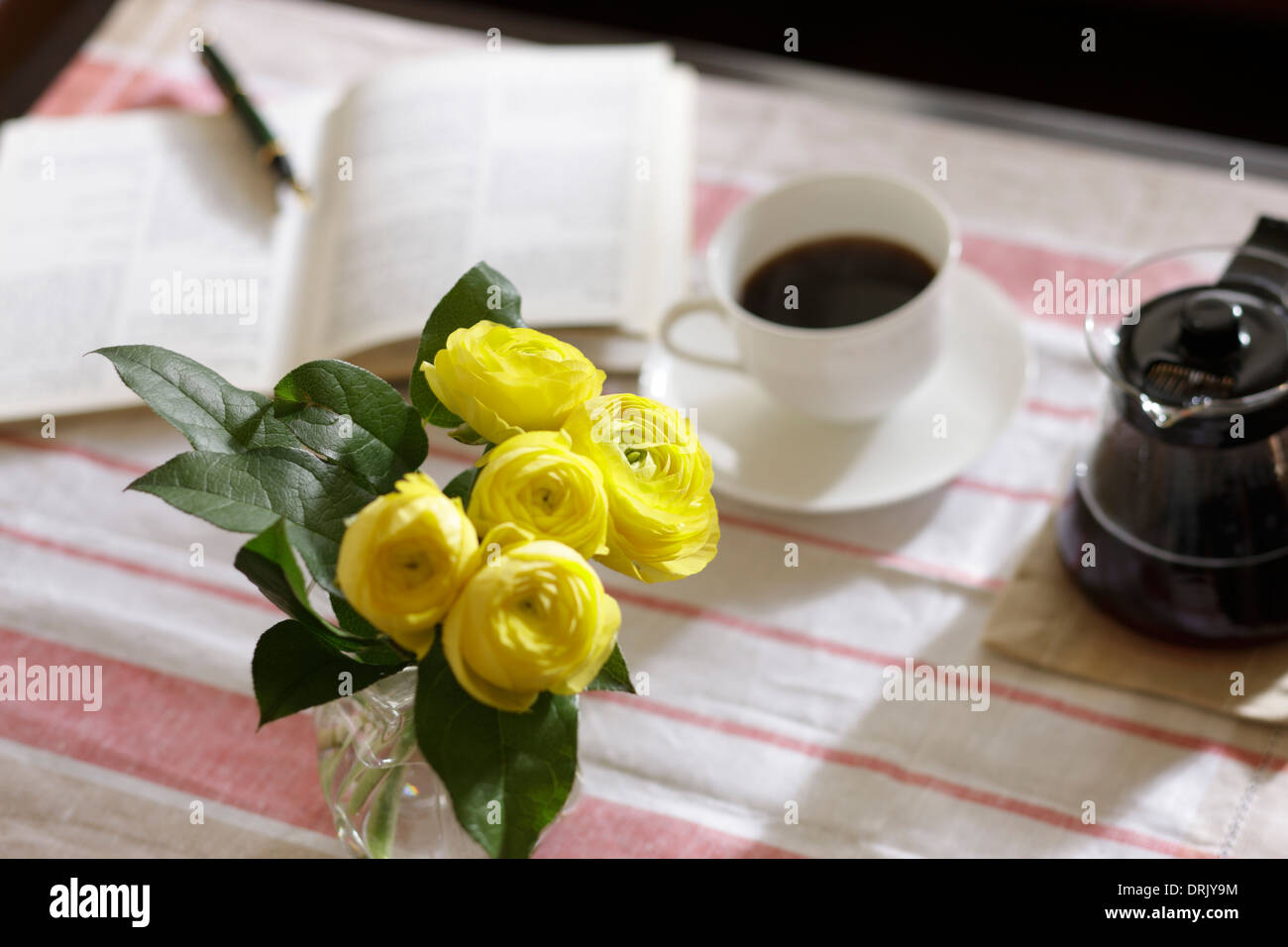 Coffee on a table Stock Photo - Alamy