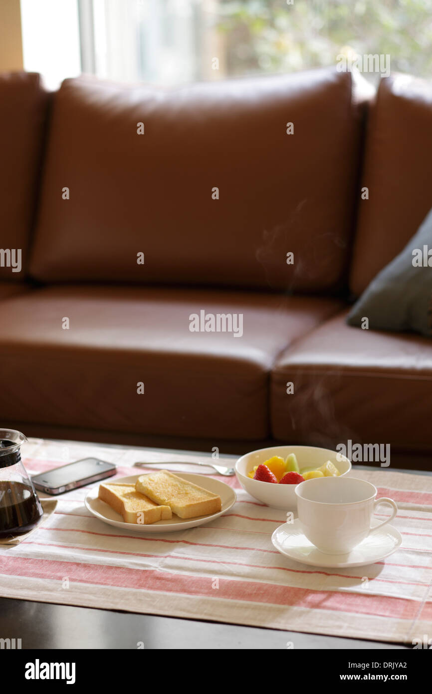 Breakfast on a table Stock Photo - Alamy