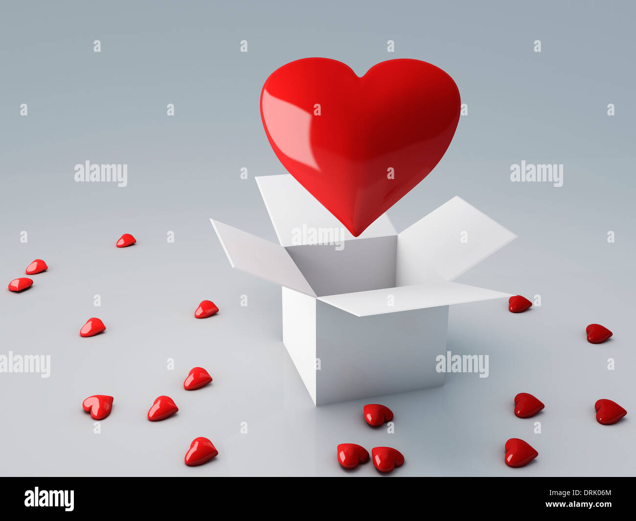 3d render red heart arrow hi-res stock photography and images - Alamy