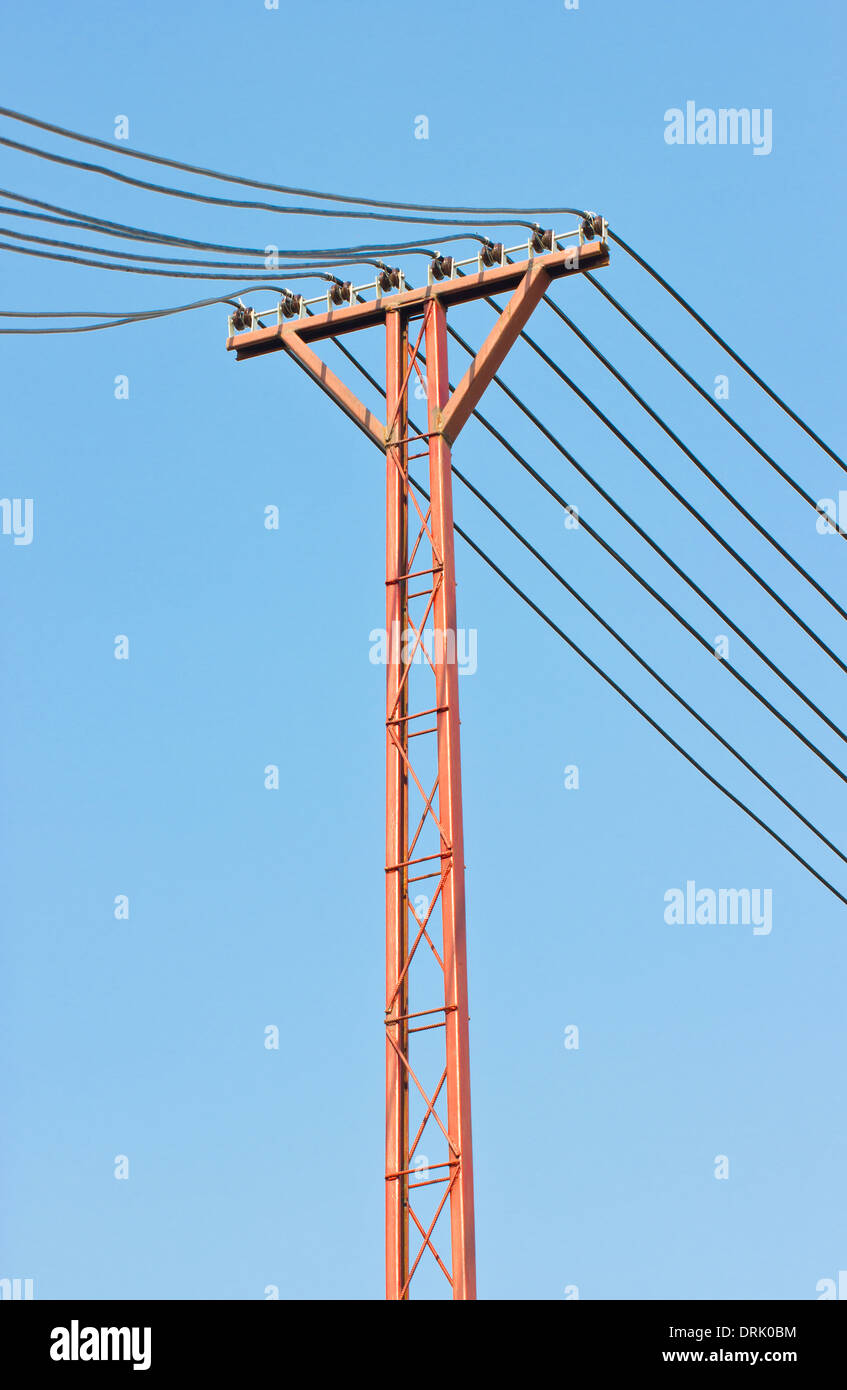 Row of telephone posts hi-res stock photography and images - Alamy