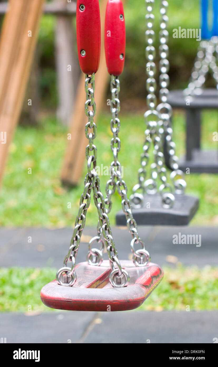 Children swings park playground hi-res stock photography and images - Alamy