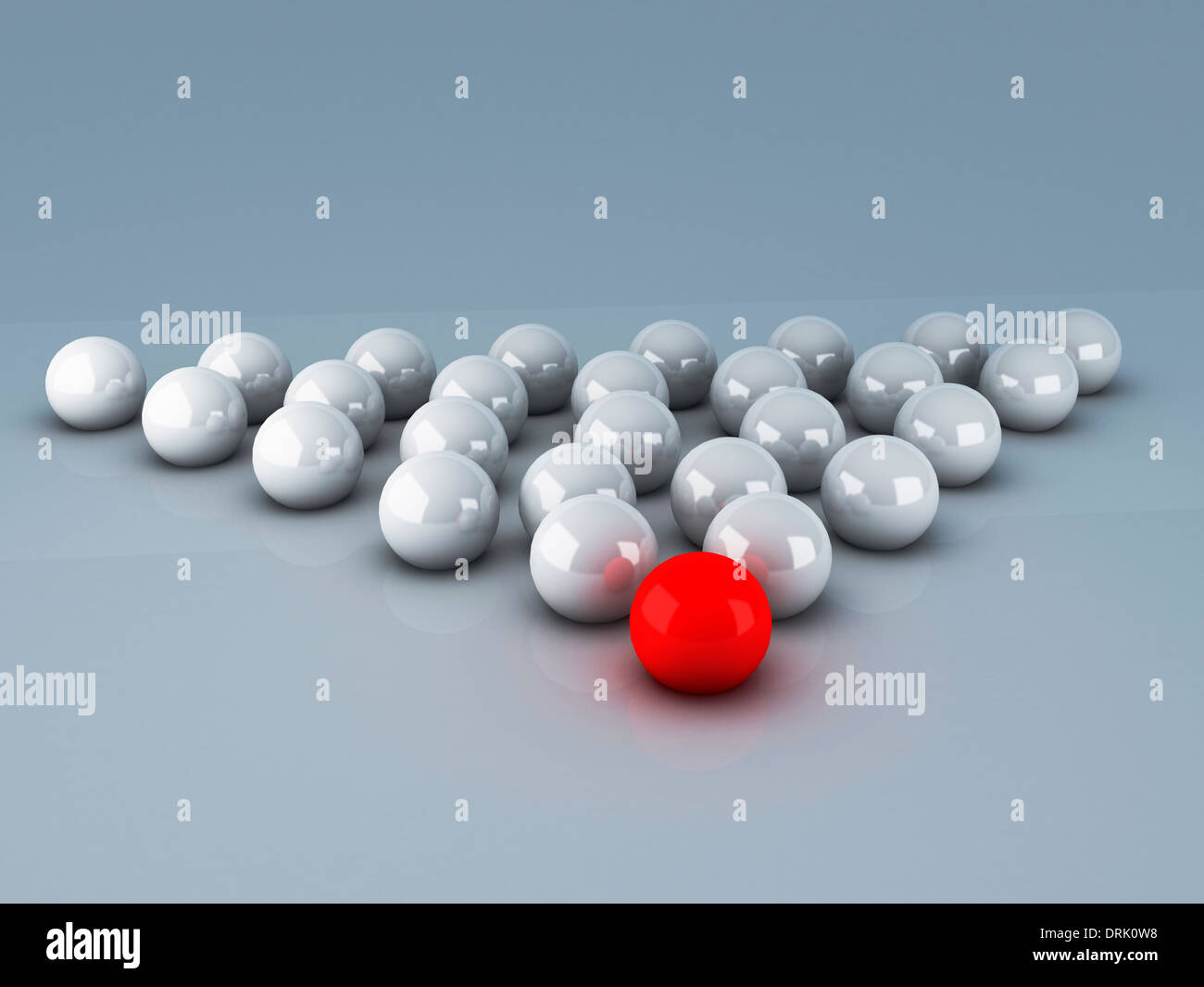 Red leader ball of white teamwork concept Stock Photo - Alamy