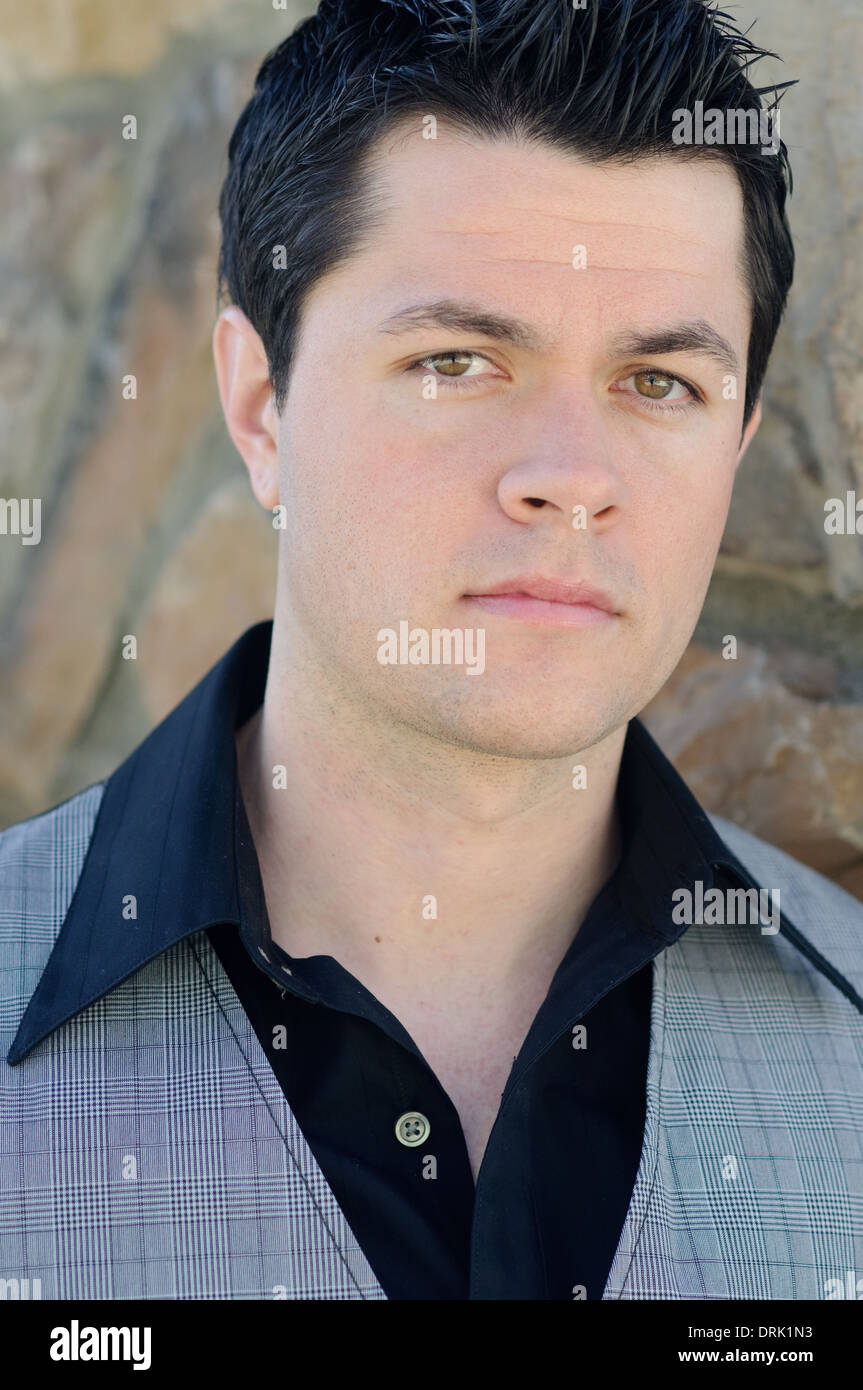 Colour headshot of male model hi-res stock photography and images - Alamy