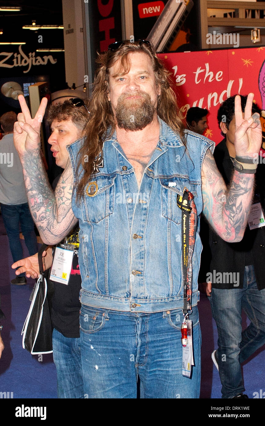 Chris Holmes (W.A.S.P.) at the NAMM 2014 at Anaheim Convention Center ...