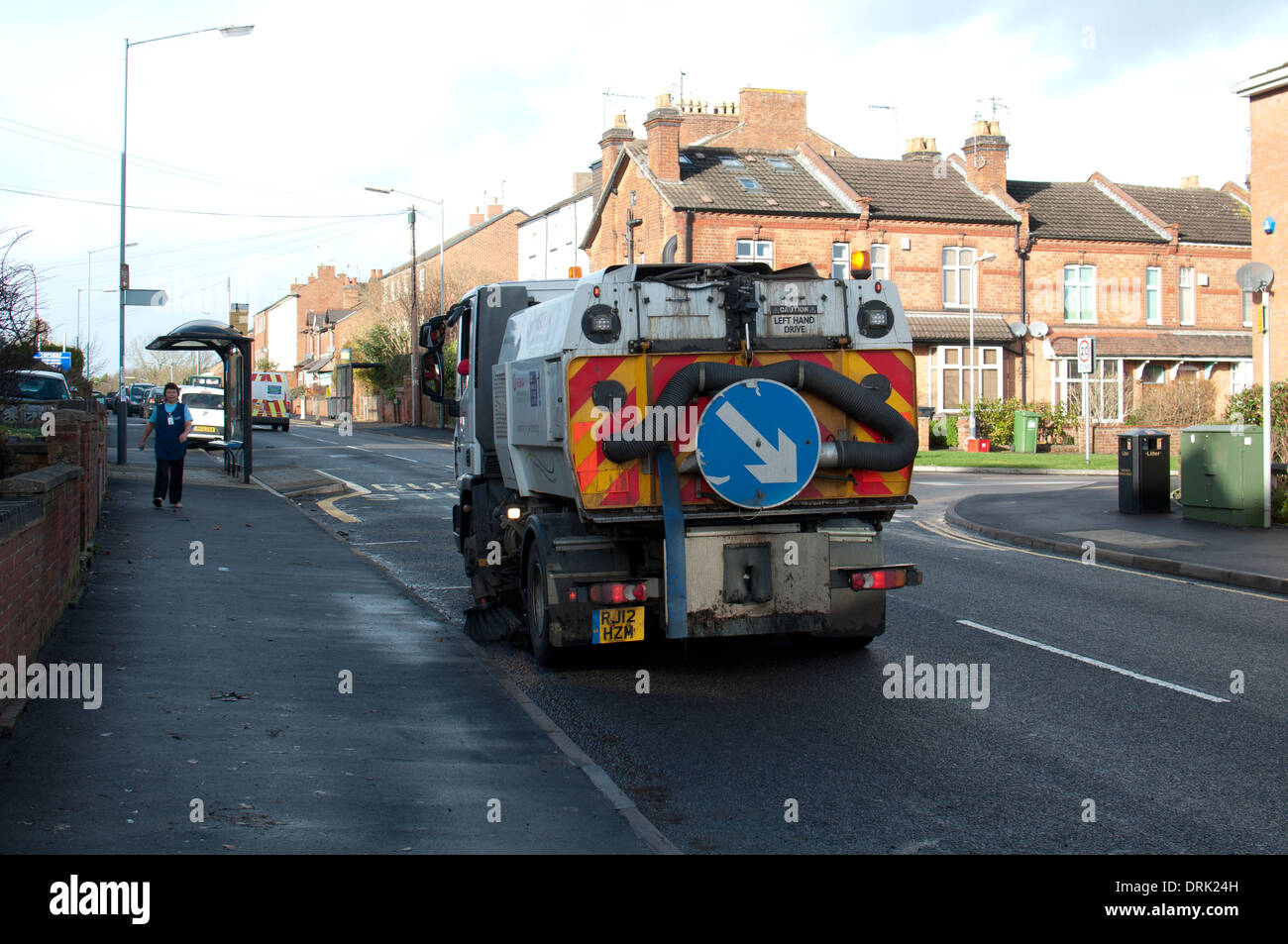 Veolia road sweeping vehicle, Warwick, UK Stock Photo - Alamy