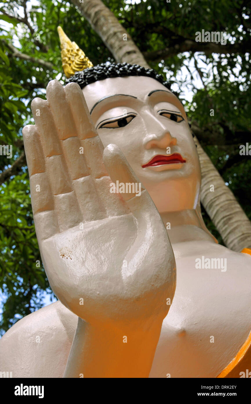 Raised hand buddha figure, abhaya meaning no fear at wat chak Yai ...
