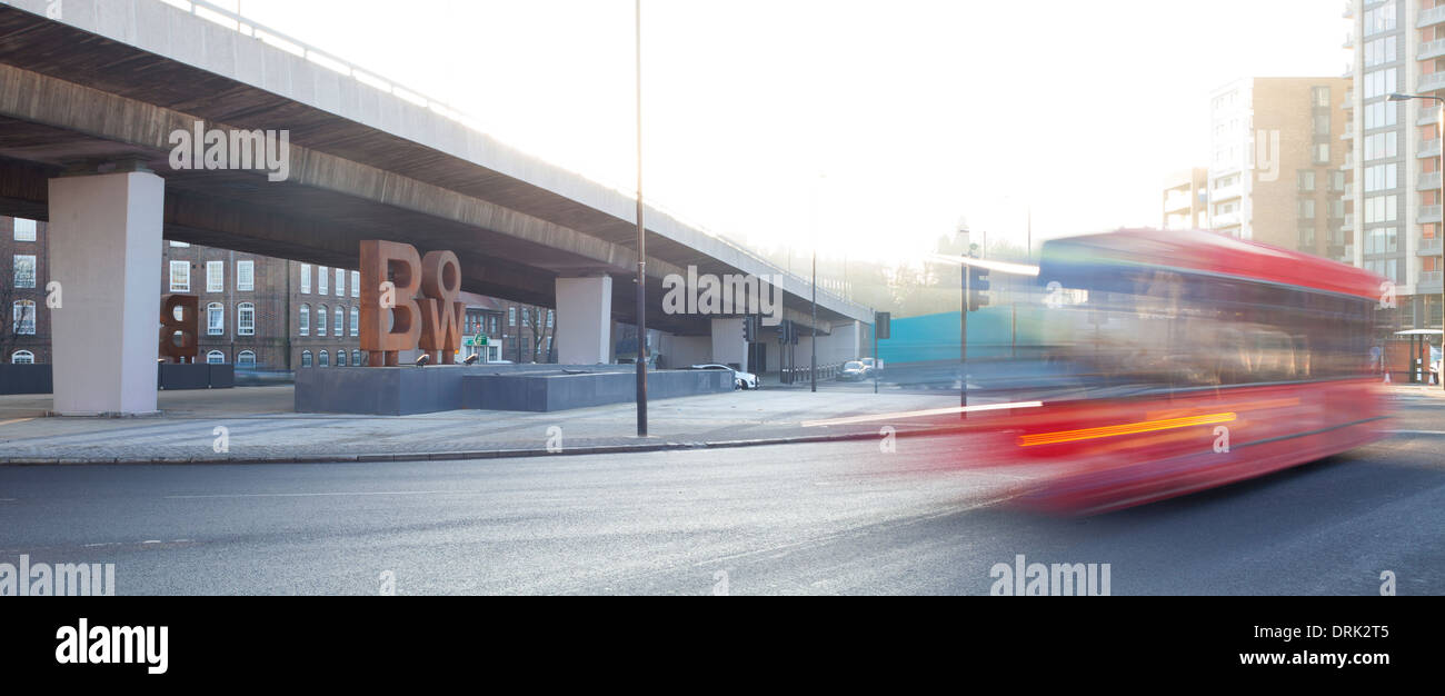 Art installation on the Bow Roundabout in London Stock Photo - Alamy