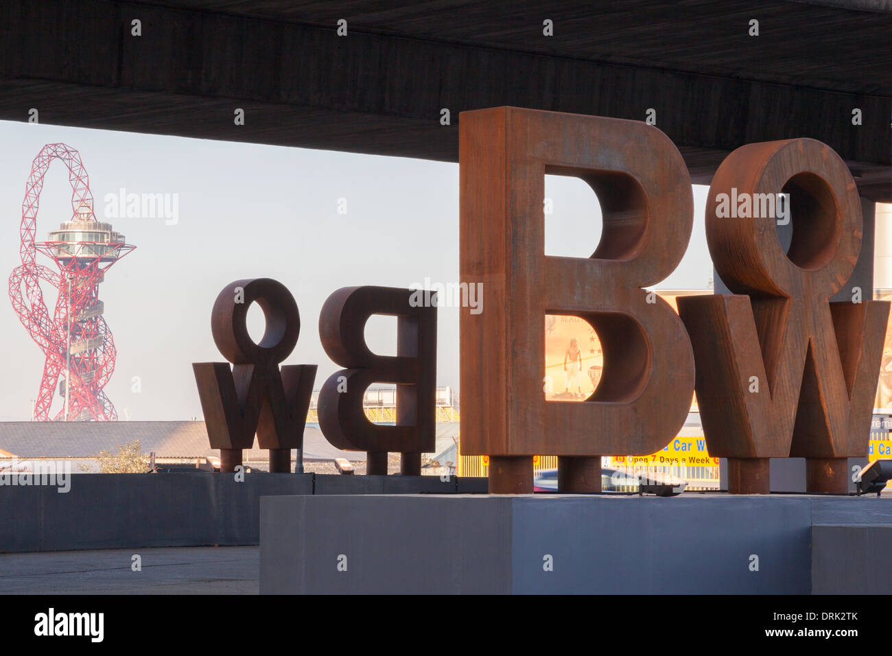 Art installation on the Bow Roundabout in London Stock Photo - Alamy
