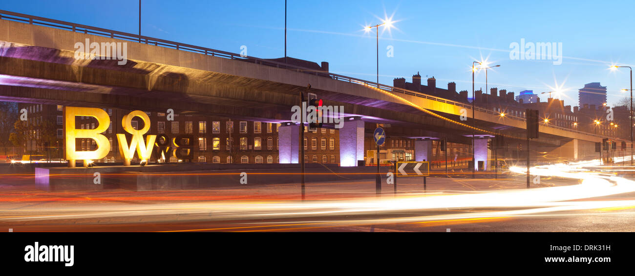 Art installation on the Bow Roundabout in London Stock Photo - Alamy