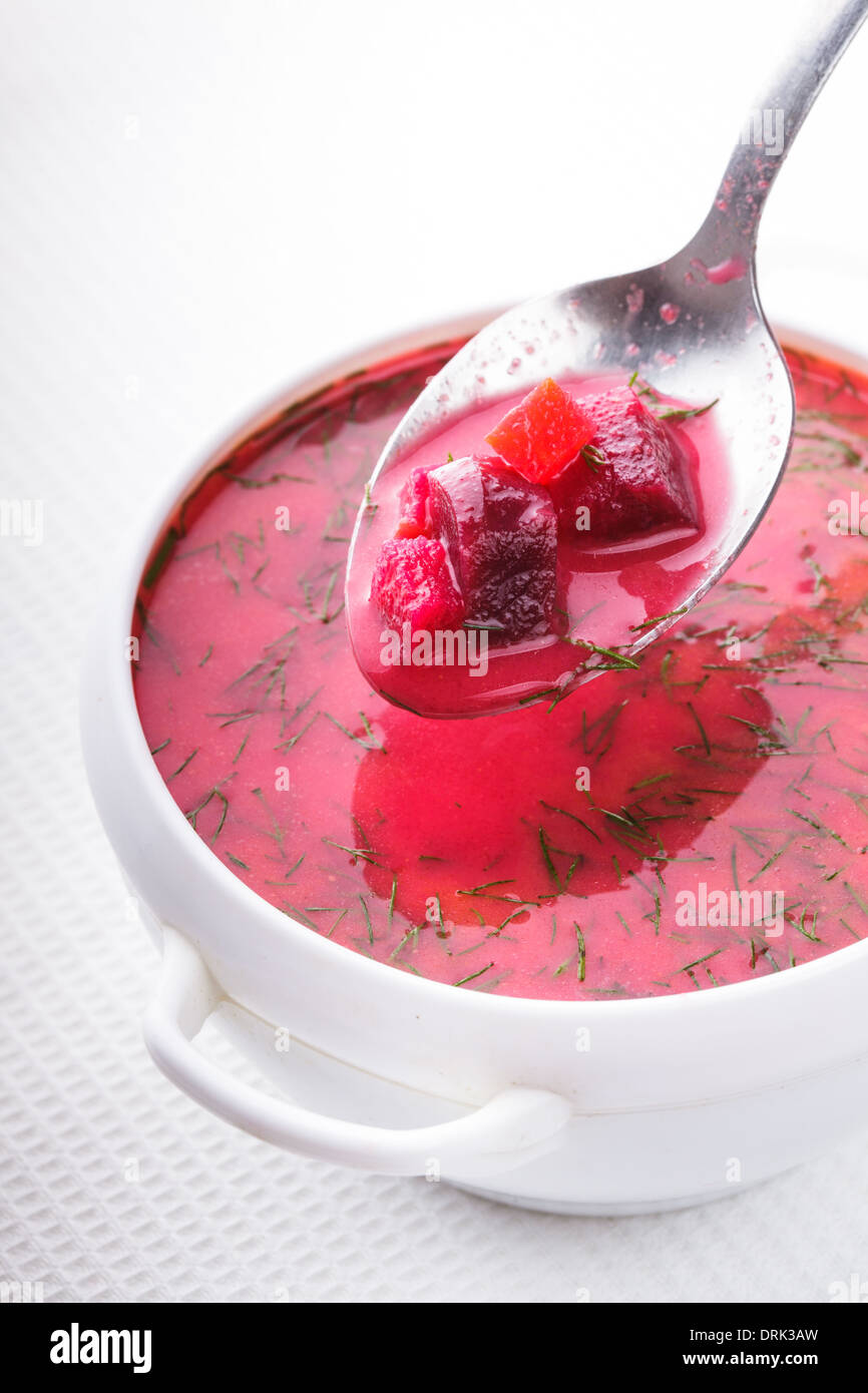 Latvian cold beet soup hi-res stock photography and images - Alamy