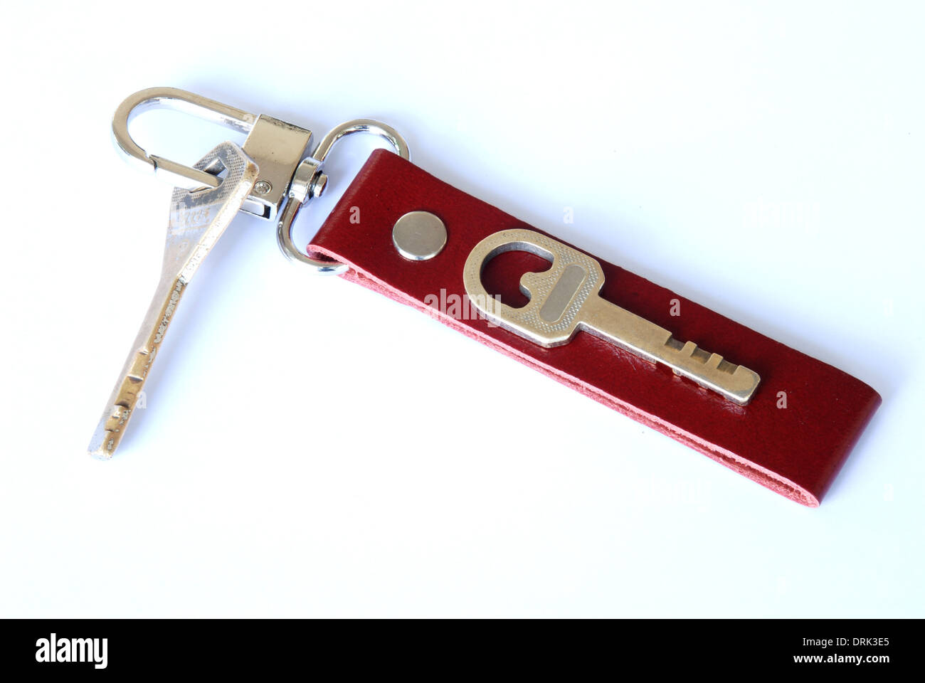 Leather key chain for your secret key Stock Photo - Alamy