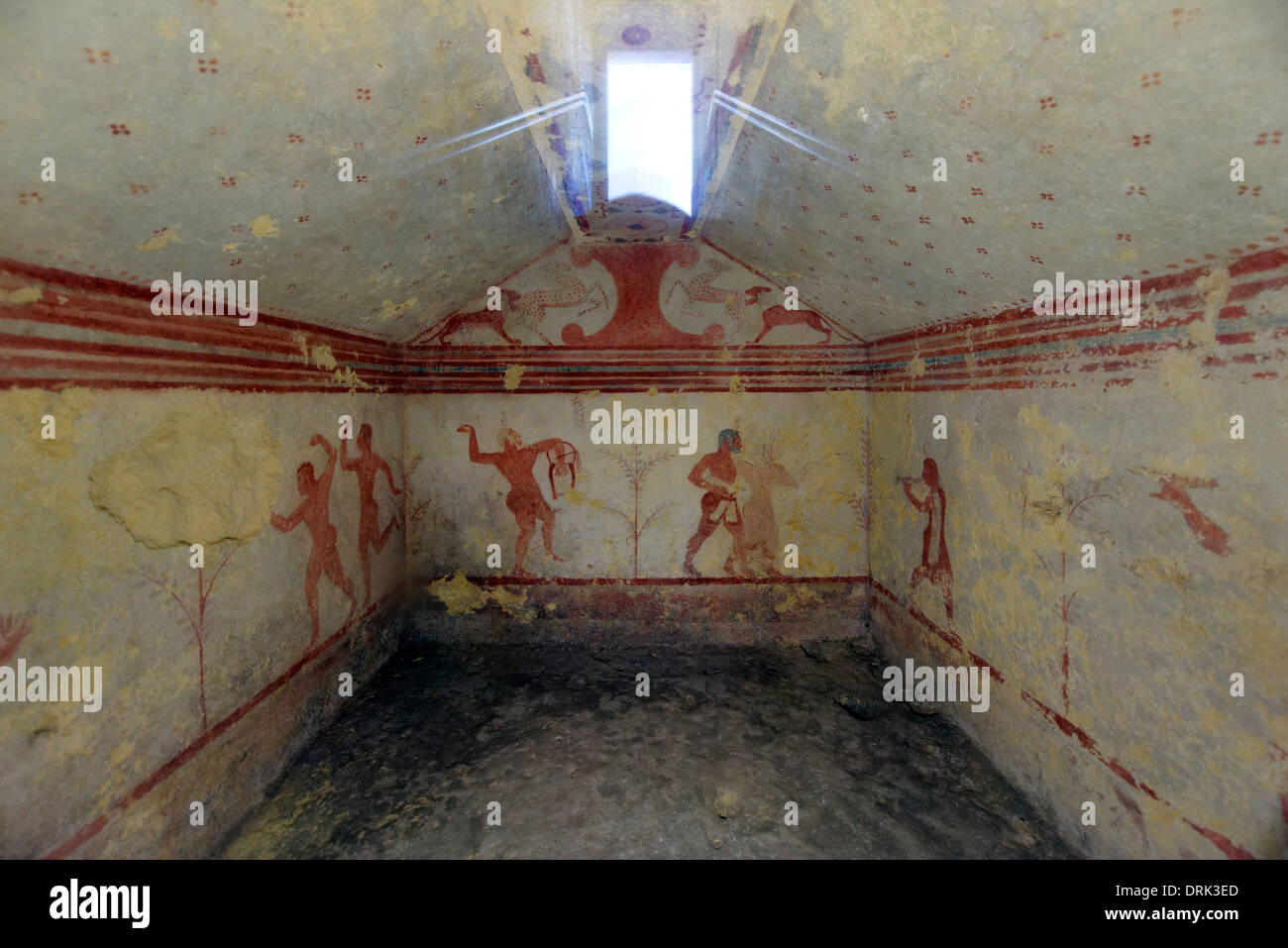 Painted tomb Dei Baccanti which dates from 510-500 BC Etruscan ...