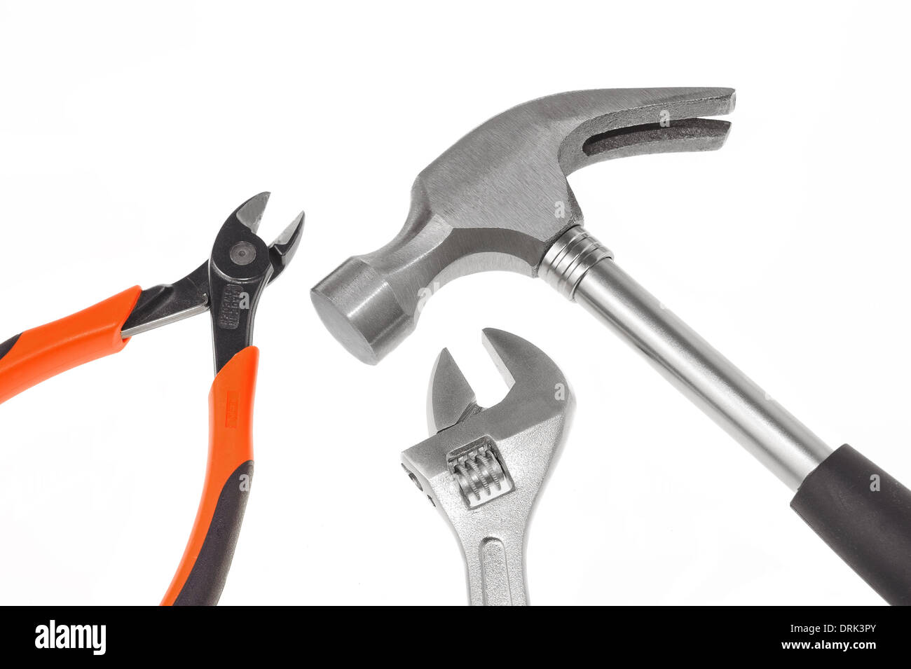 Bricolage tools on white background Stock Photo - Alamy