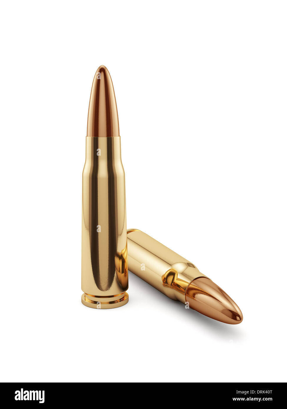3d render of bullets isolated on white background Stock Photo - Alamy