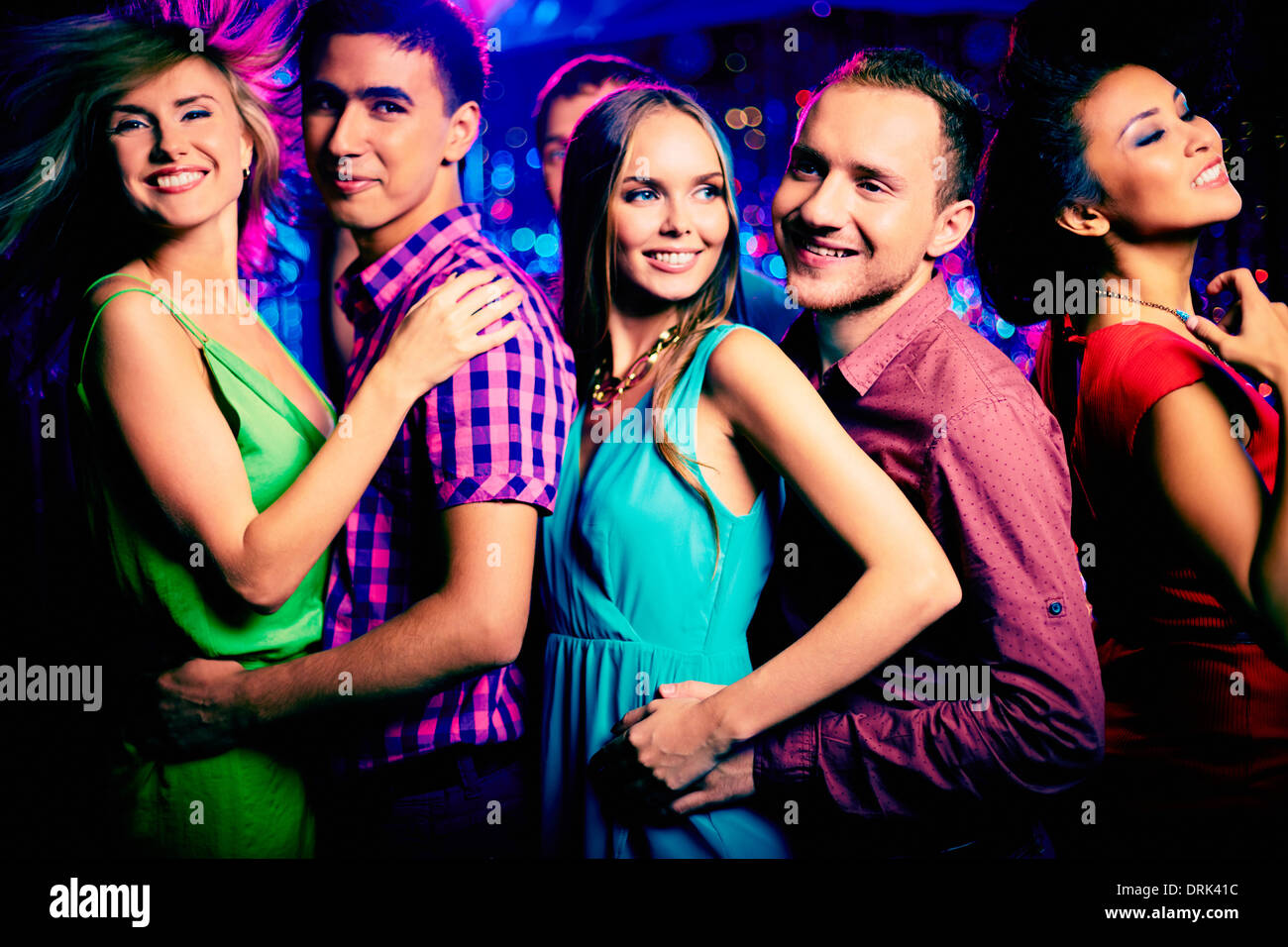 Happy friends girl teenager dancing hi-res stock photography and images ...
