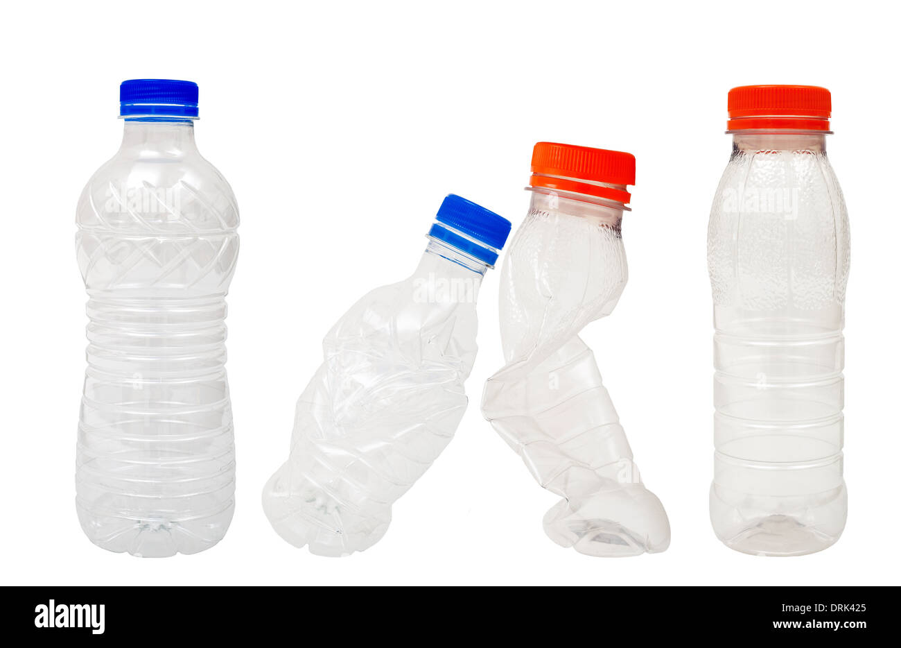 Plastic bottles isolated on white Stock Photo - Alamy