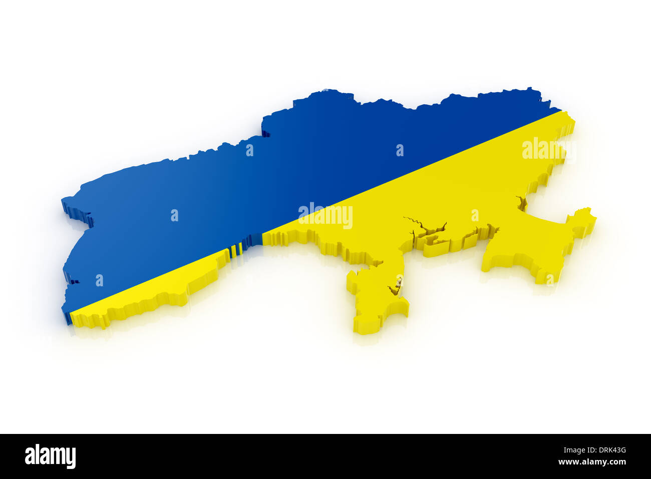 3d render map of Ukraine country. Isolated on white background Stock ...