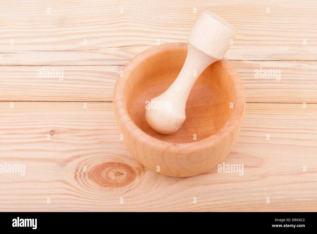 Wooden mortar with pestle Stock Photo - Alamy