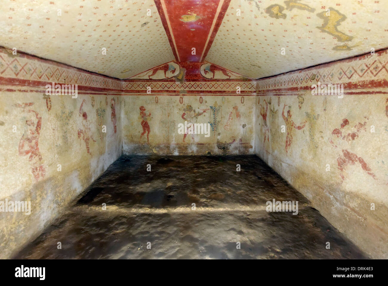 Painted tomb Mario Moretti which dates from 500-490 BC Etruscan ...