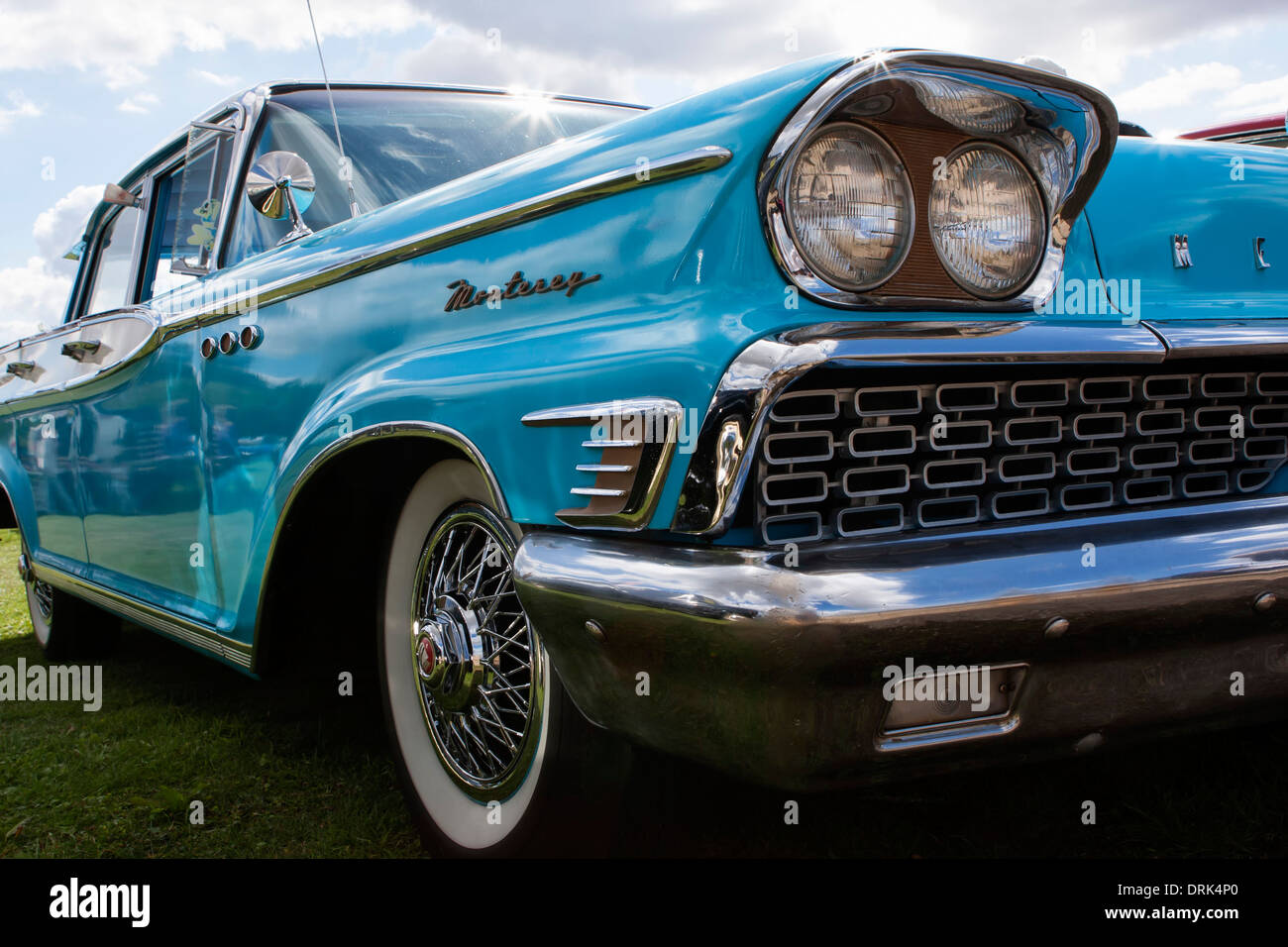 American classic car front detail Stock Photo - Alamy