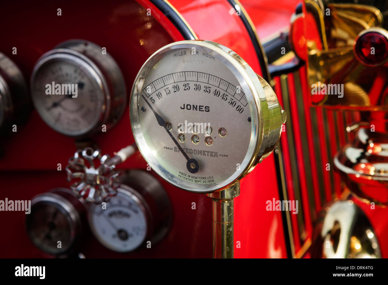 Speedo on vintage car Stock Photo - Alamy