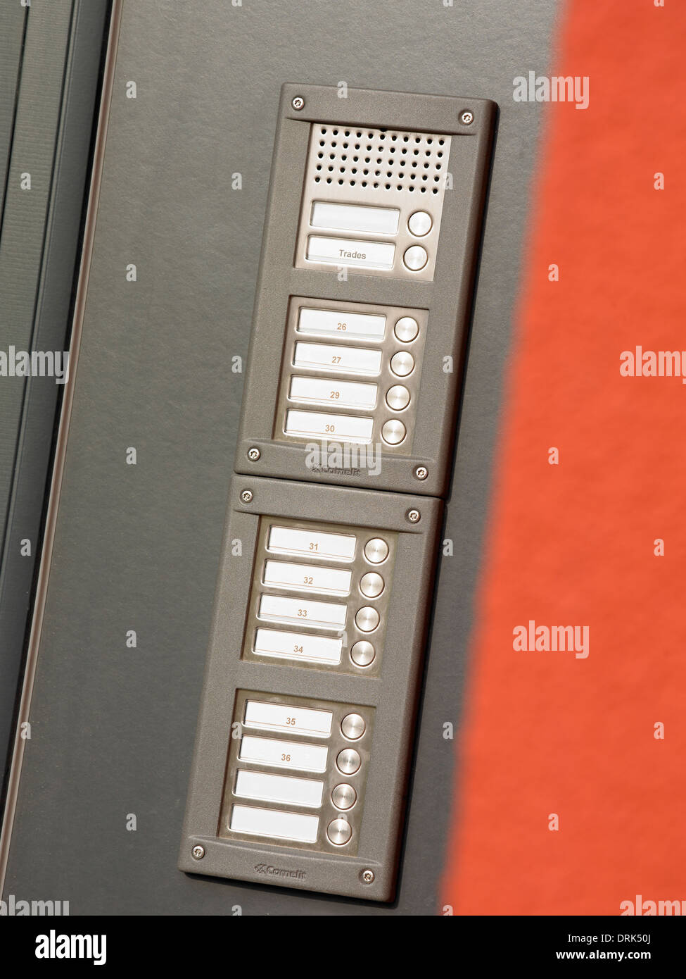 Entry system for door Stock Photo - Alamy