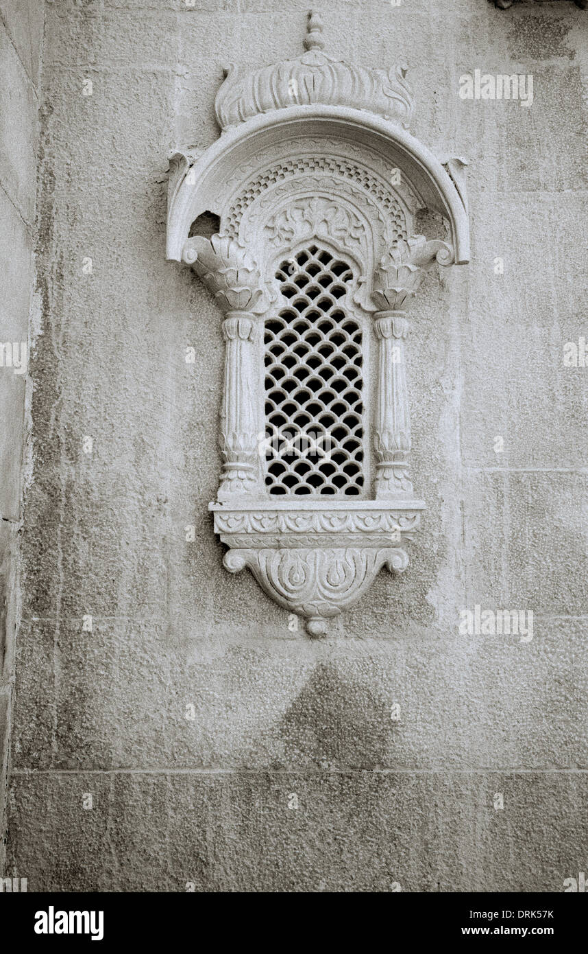 Rajput window in Jaisalmer in Rajasthan in India in South Asia ...