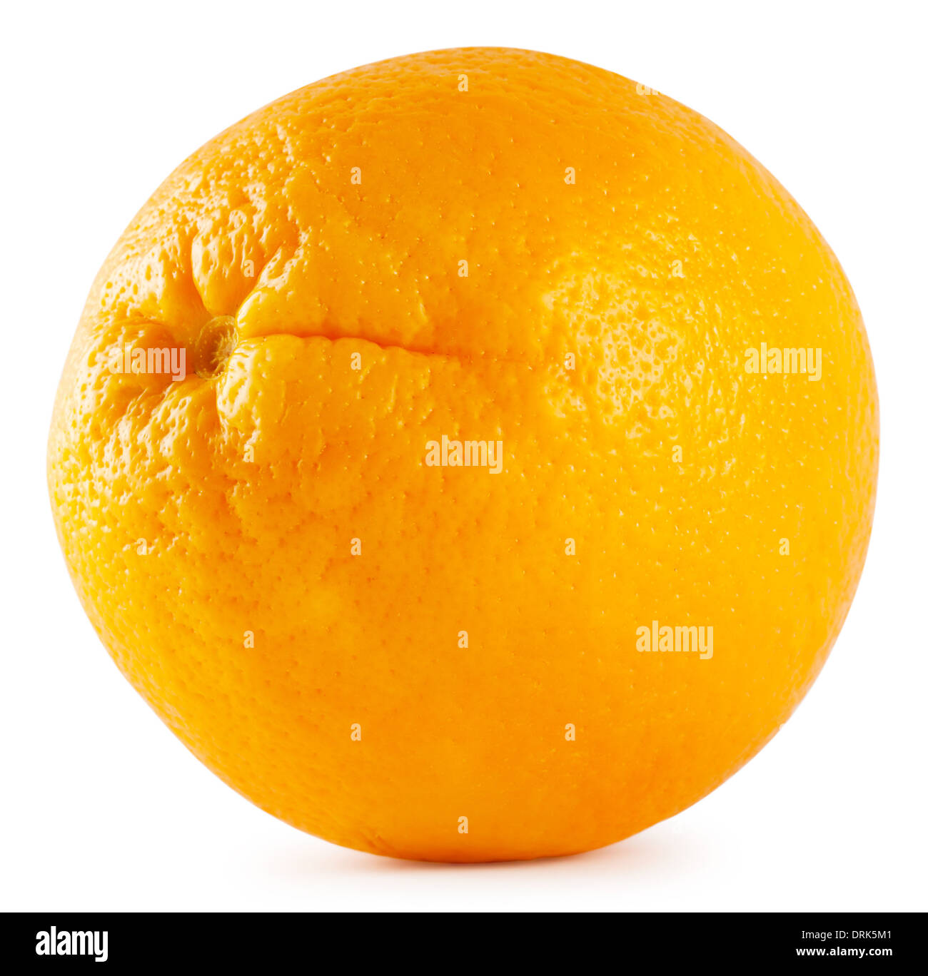 Round ripe orange isolated on white background Stock Photo - Alamy
