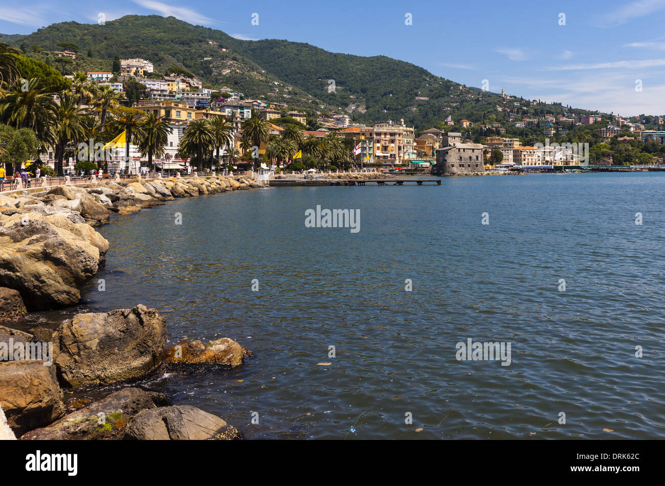 Italy, Liguria, Rapallo, Promenade Lungomare Vittorio Veneto Stock ...
